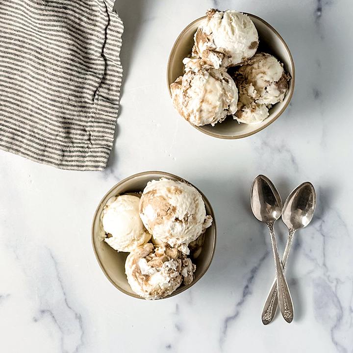 Ice Cream with Tahini Halvah Swirl - Joyva