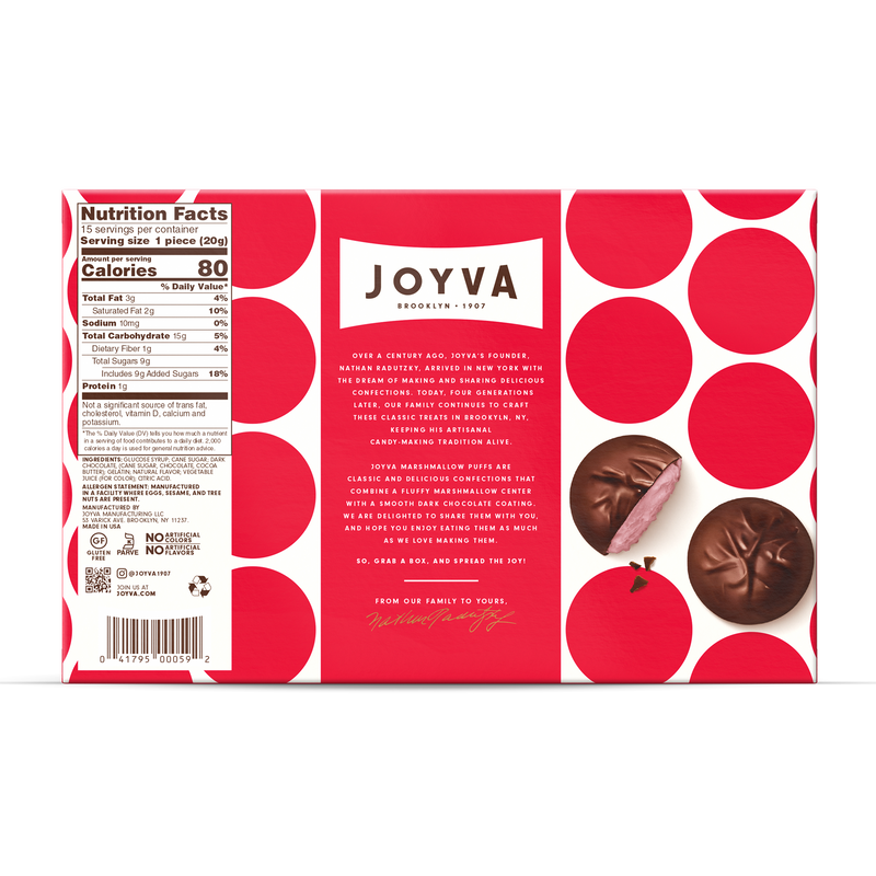 Cherry Marshmallow Puffs - Joyva